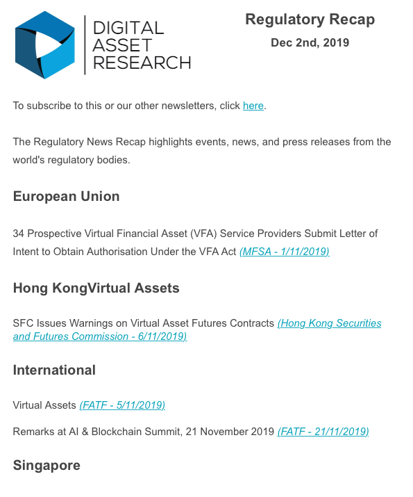 Newsletters - Digital Asset Research