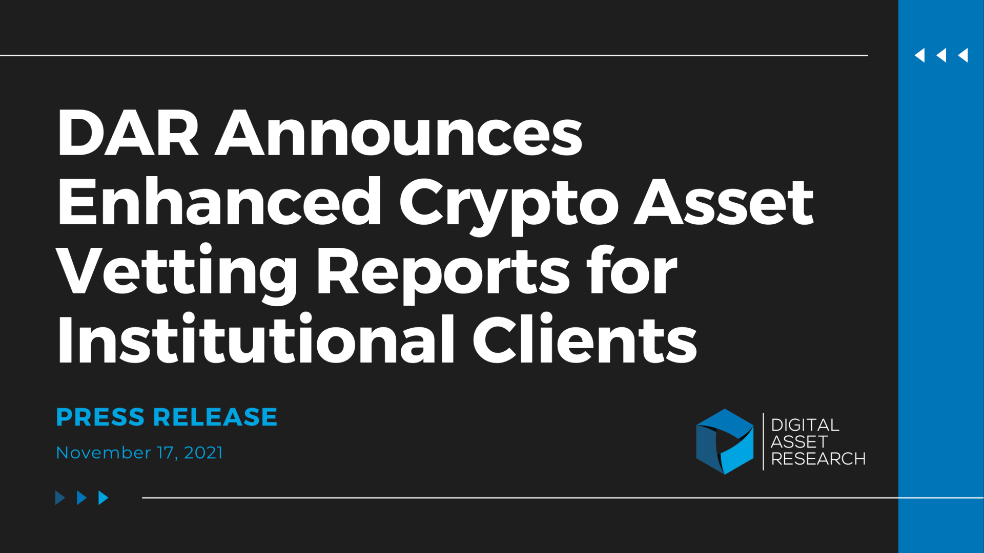 DAR Announces Enhanced Crypto Asset Vetting Reports for Institutional ...