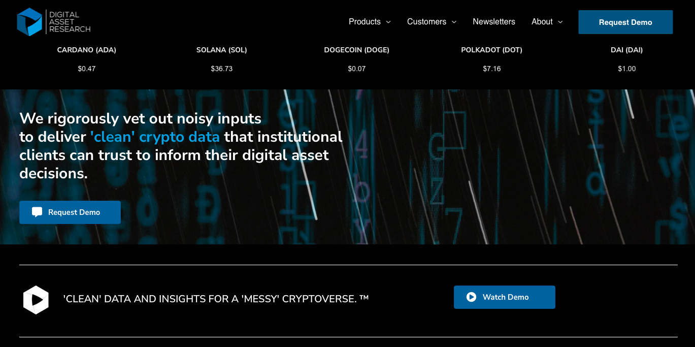 Digital Asset Research Debuts New Website Showcasing 'Clean' Data ...